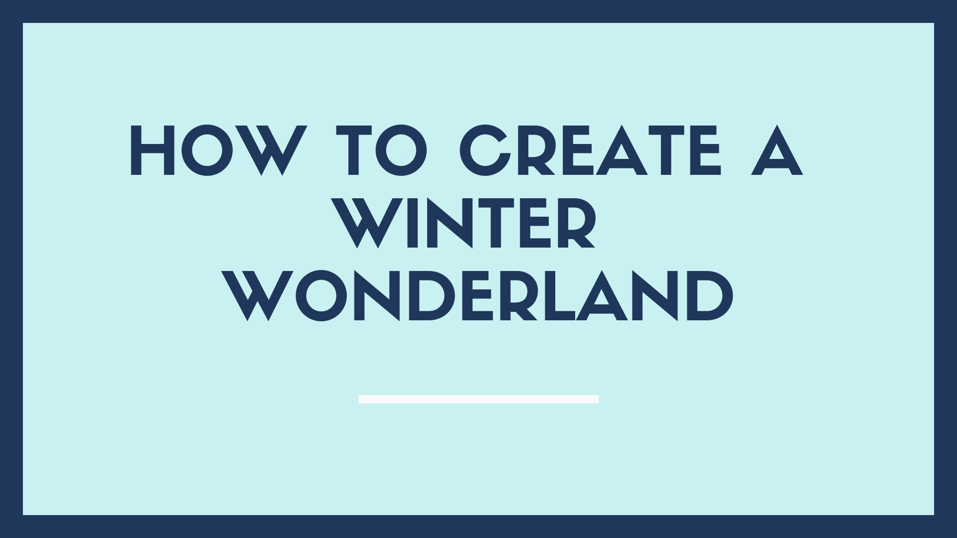 How to Create a Winter Wonderland - Center Stage AV